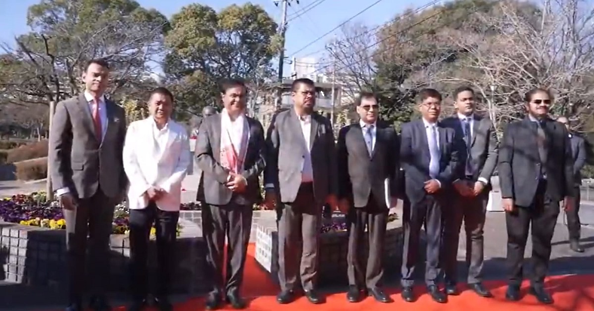 Assam CM Himanta Biswa Sarma pays homage at Gandhi statue in Tokyo ...